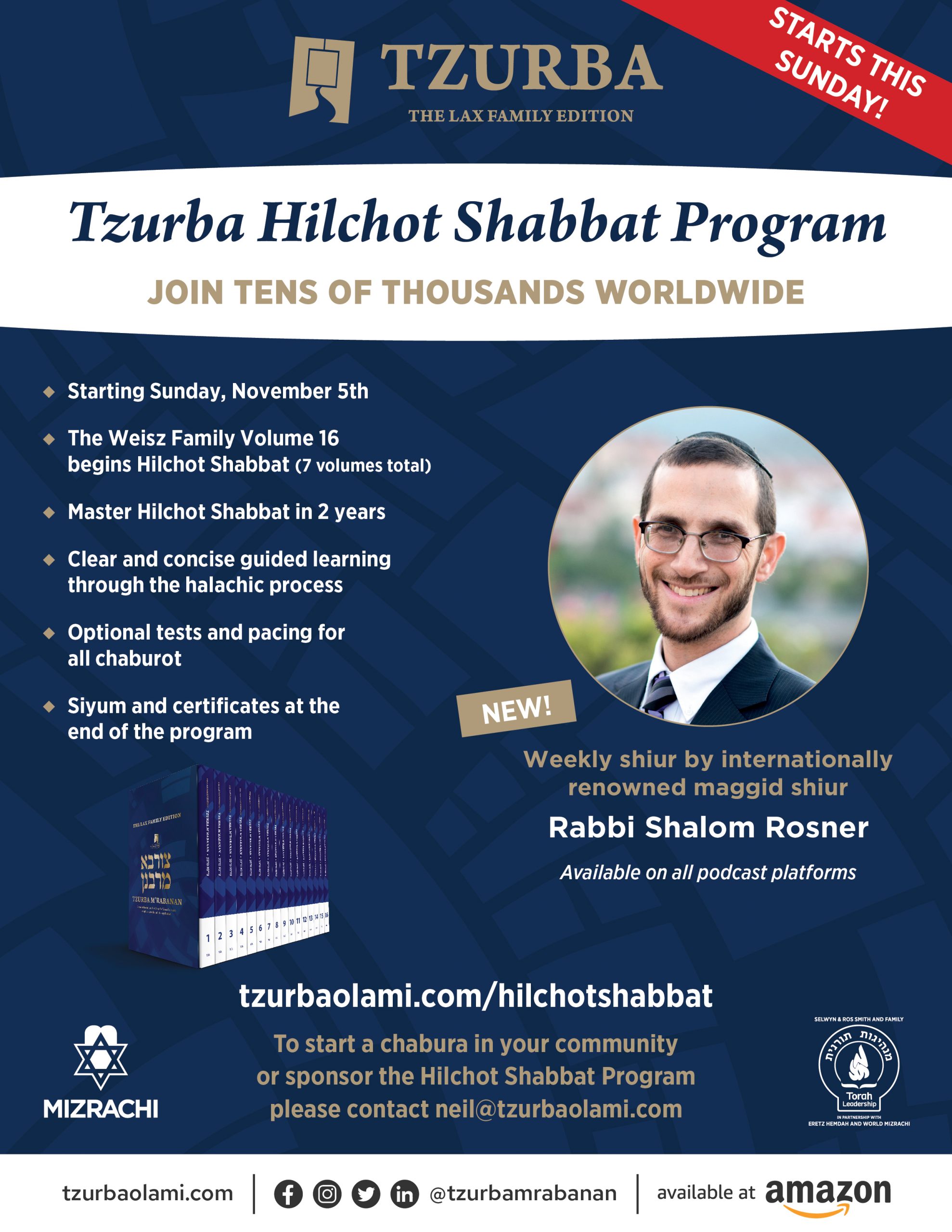 Hilchot Shabbat Program – Tzurba M’Rabanan