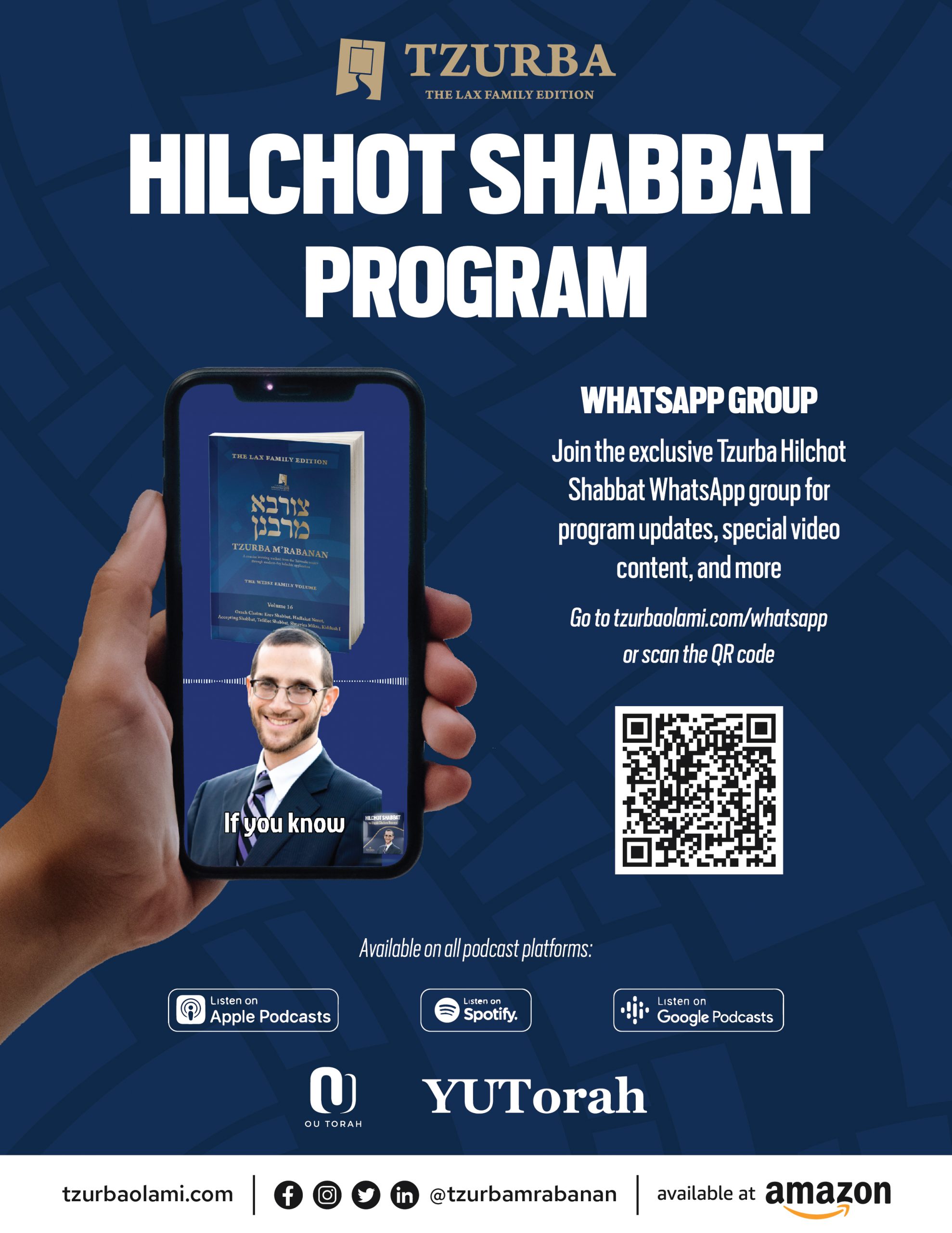 Hilchot Shabbat Program – Tzurba M’Rabanan